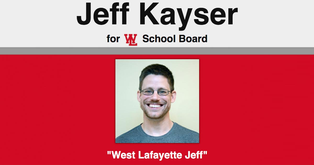 Jeff Kayser for WLCSC School Board